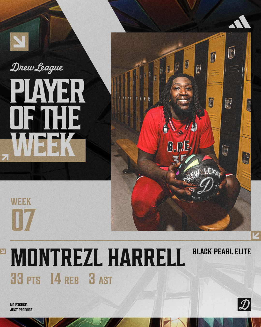 MONTREZL HARREL NAMED WEEK 7 PLAYER OF THE WEEK - Drew League Drew League